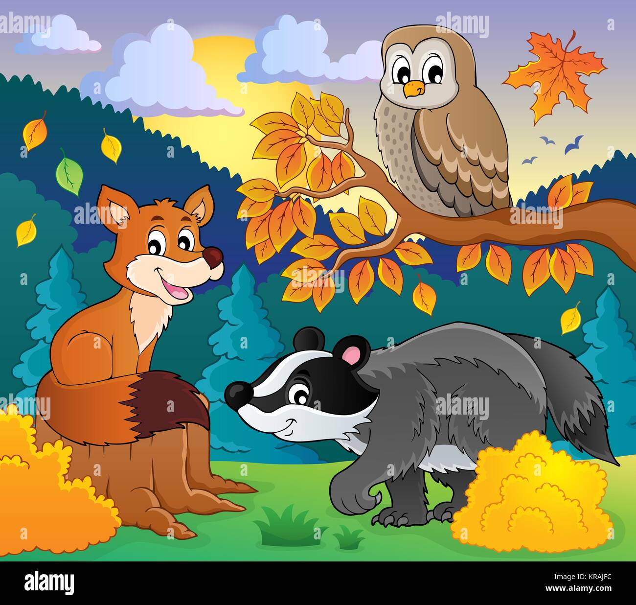 Forest wildlife theme image 2 Stock Photo - Alamy
