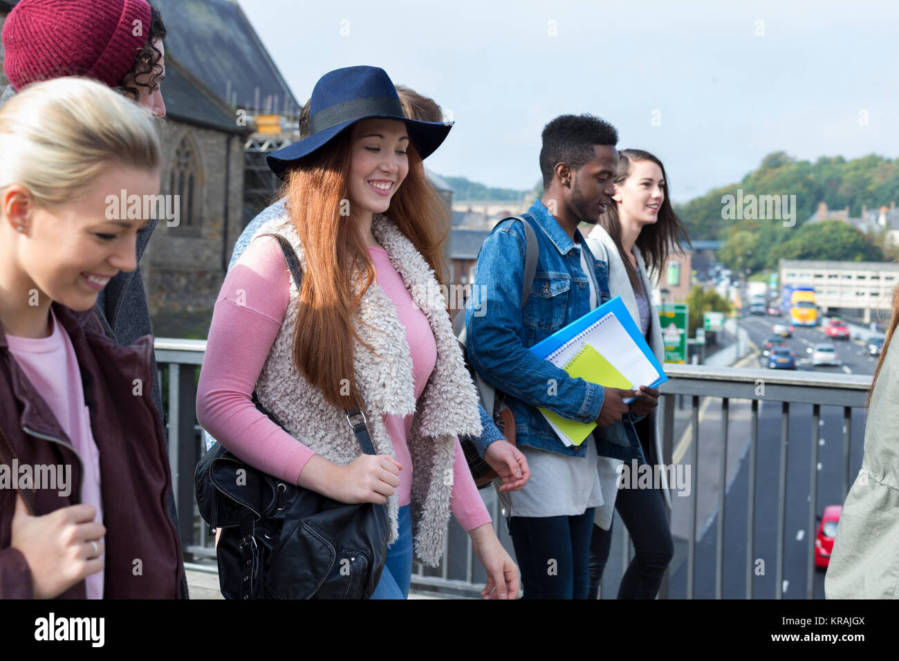 On our way to class! Stock Photo - Alamy