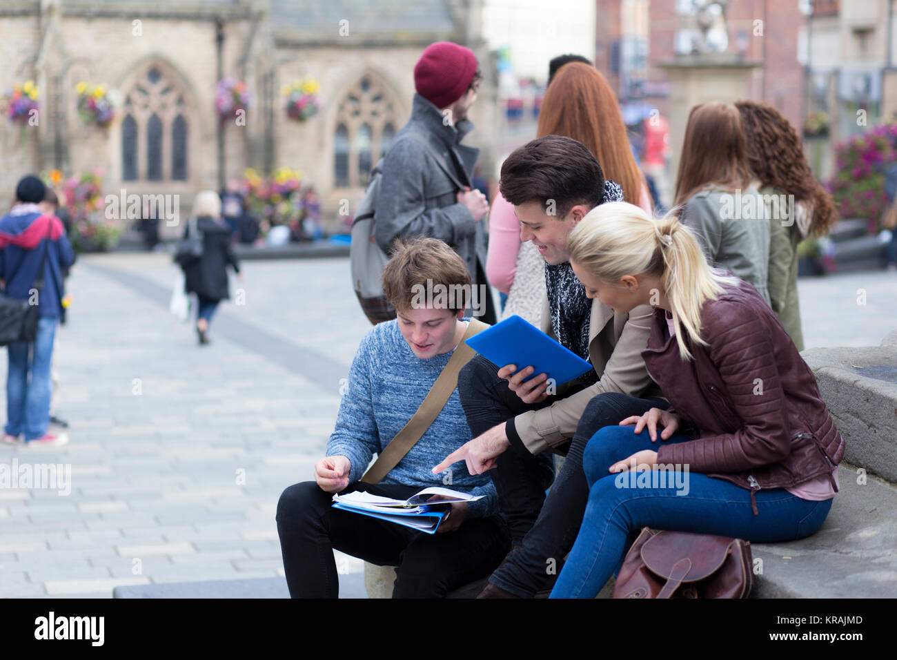 Study Group Outdoors Stock Photo - Alamy