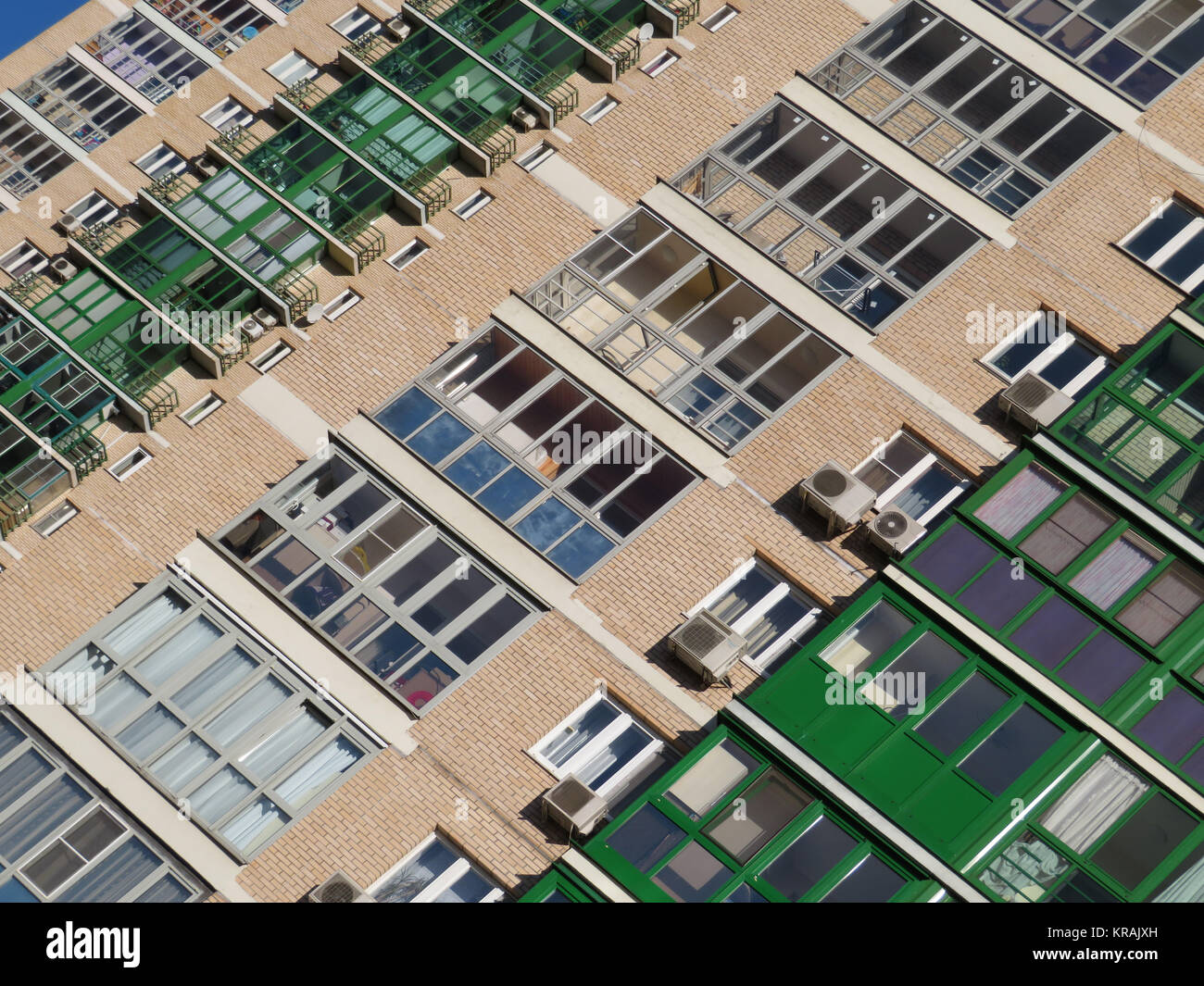 The texture of the building. Modern architecture Stock Photo - Alamy