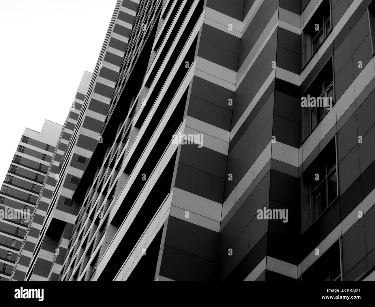 Modern architecture fragment steel Black and White Stock Photos ...