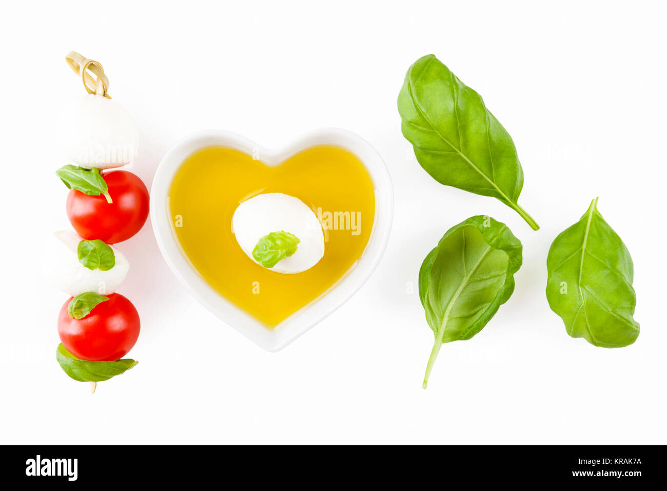 Tasty mediterranean caprese salad Cut Out Stock Images & Pictures - Alamy