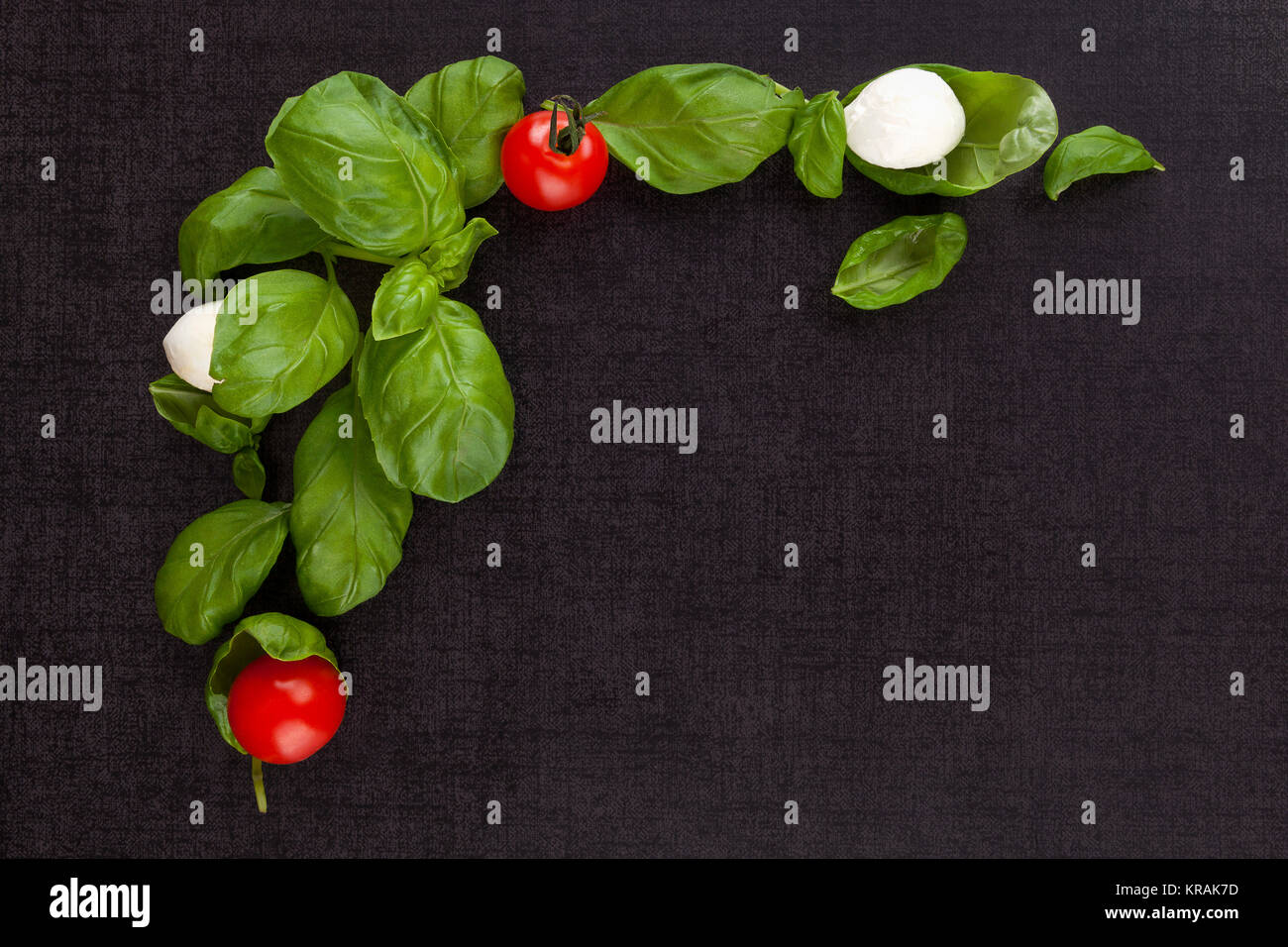 Culinary caprese background Stock Photo - Alamy