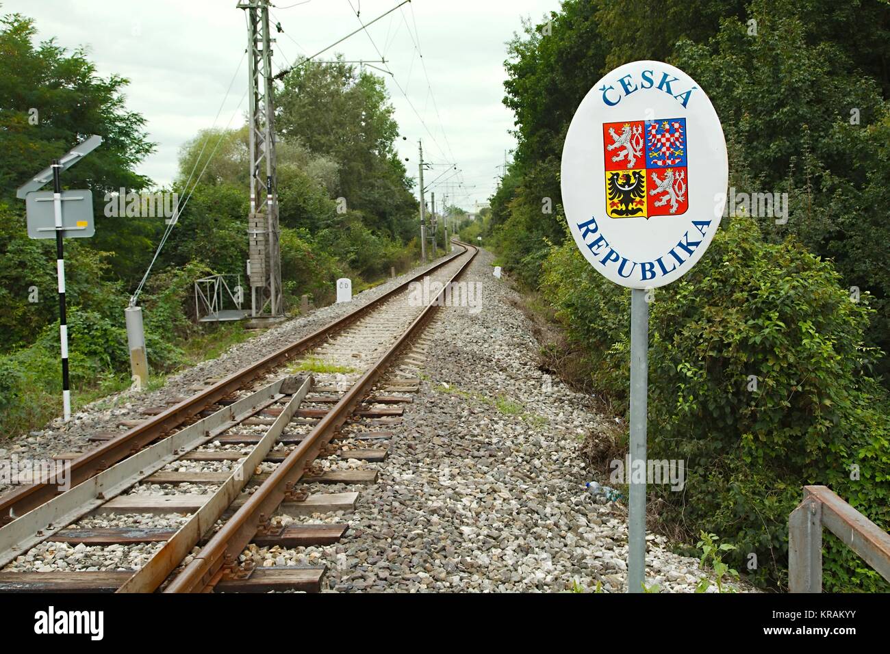 Czech republic border sign hi-res stock photography and images - Alamy