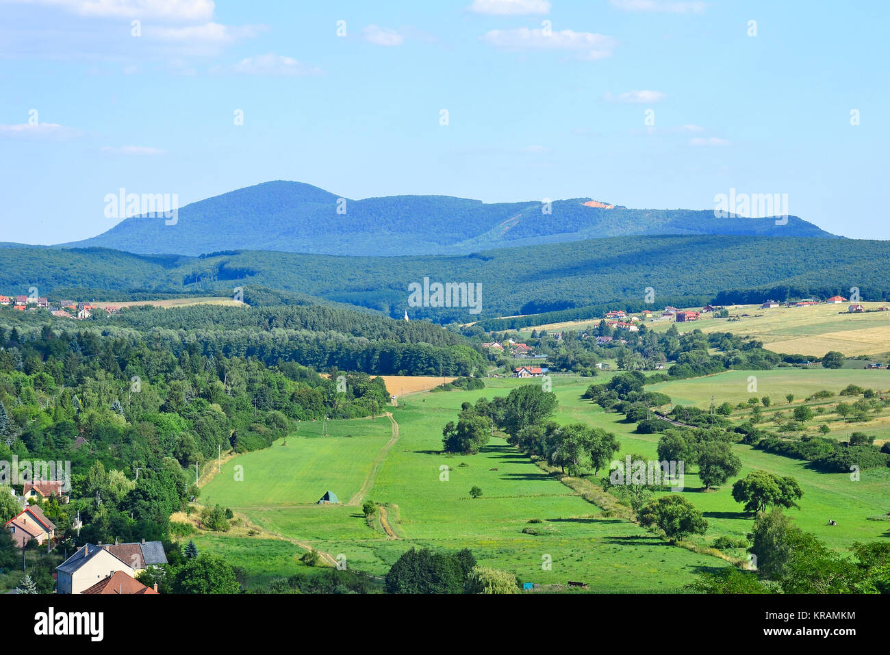 View of a Hungarian village and mountains Stock Photo - Alamy