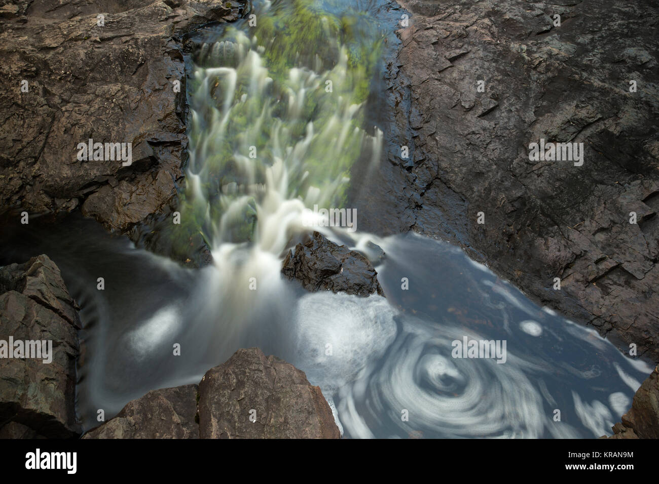 Waterfall on the forest stream Stock Photo - Alamy