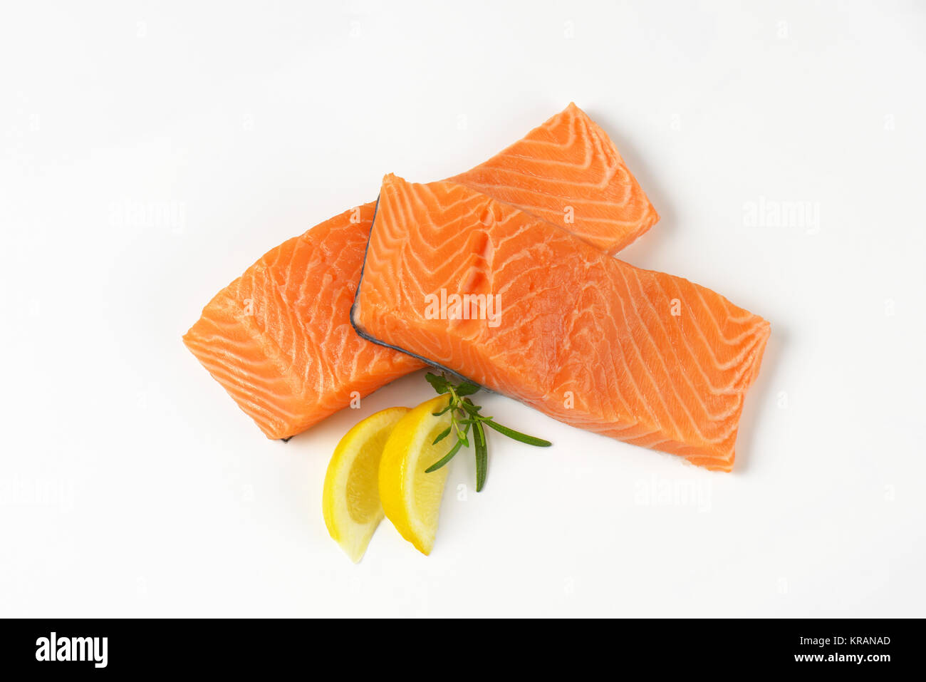 Two raw salmon fillets Stock Photo - Alamy