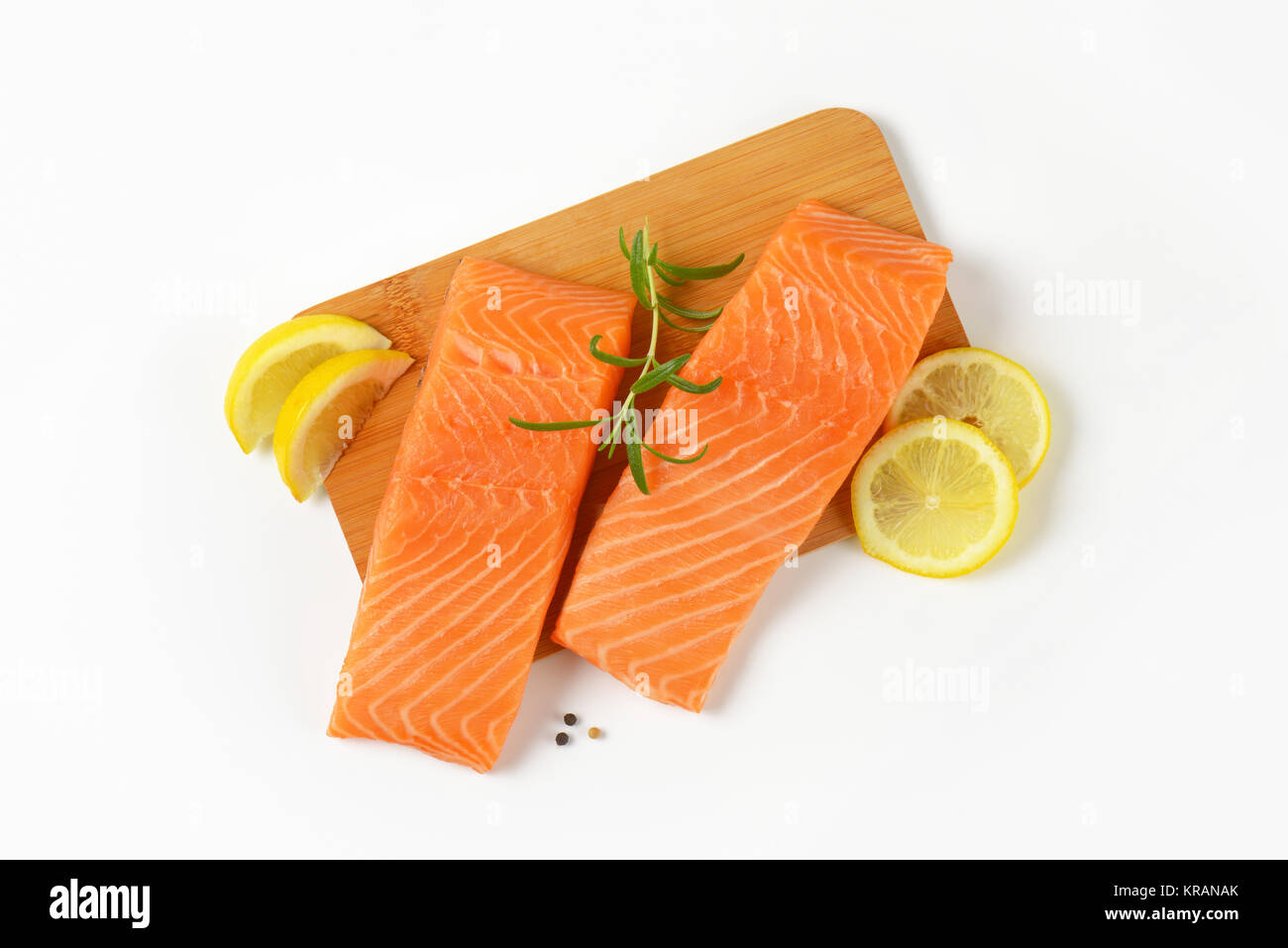 raw salmon fillets Stock Photo - Alamy