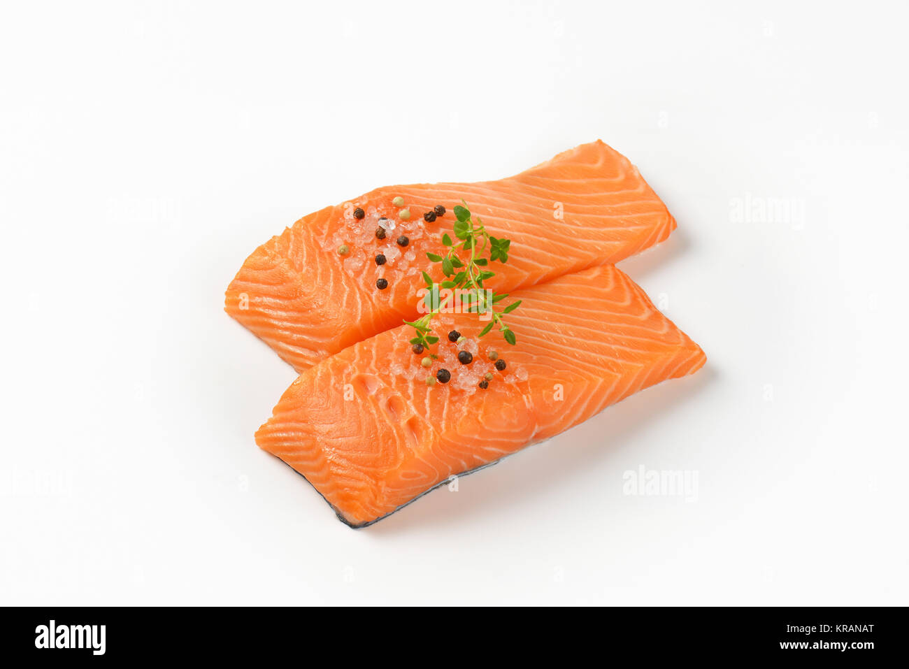 two fresh salmon fillets Stock Photo - Alamy