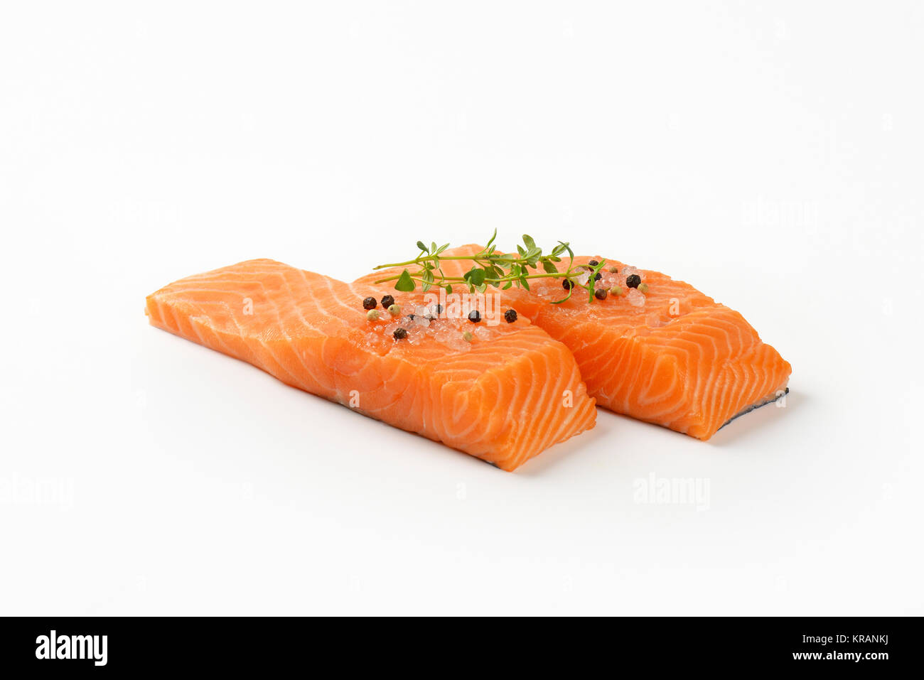two fresh salmon fillets Stock Photo - Alamy