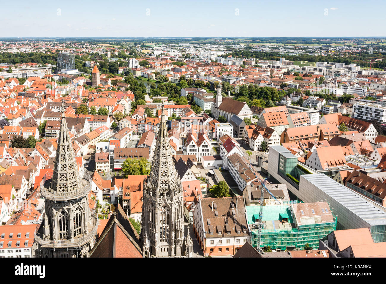 Aerial view over the city of Ulm Stock Photo - Alamy