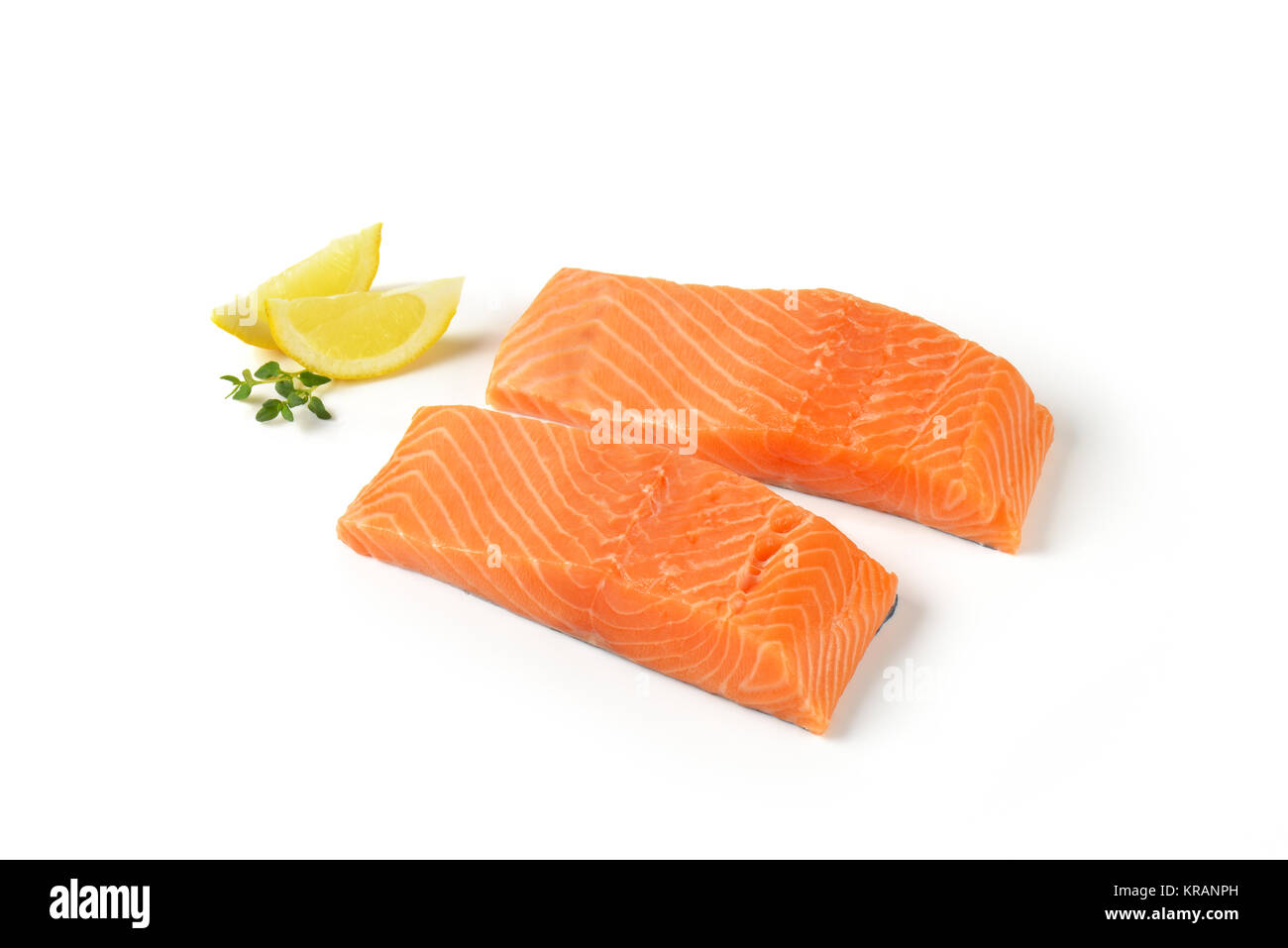 Two raw salmon fillets Stock Photo - Alamy