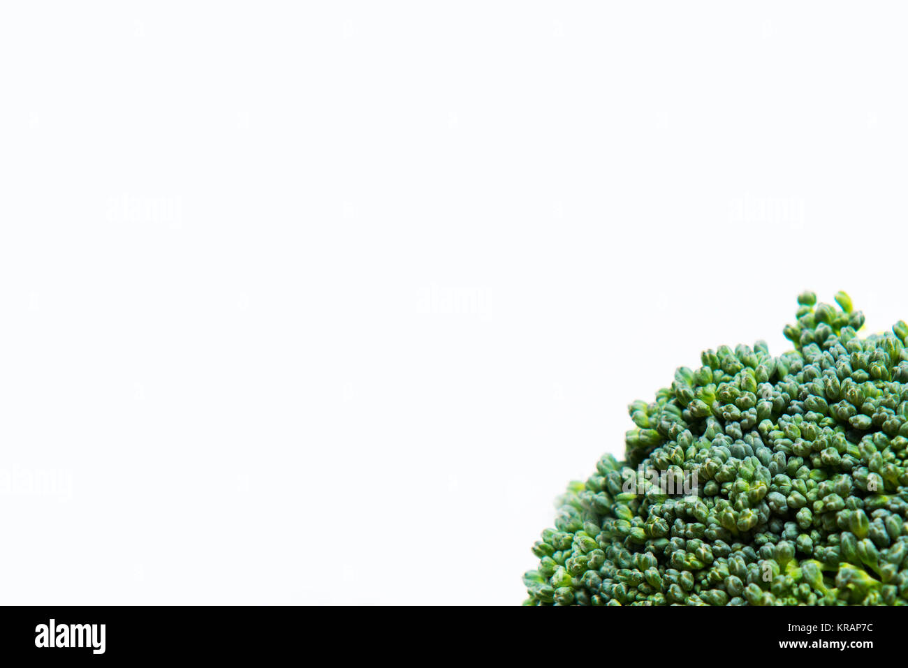 close up on fresh broccoli solated on white background Stock Photo - Alamy