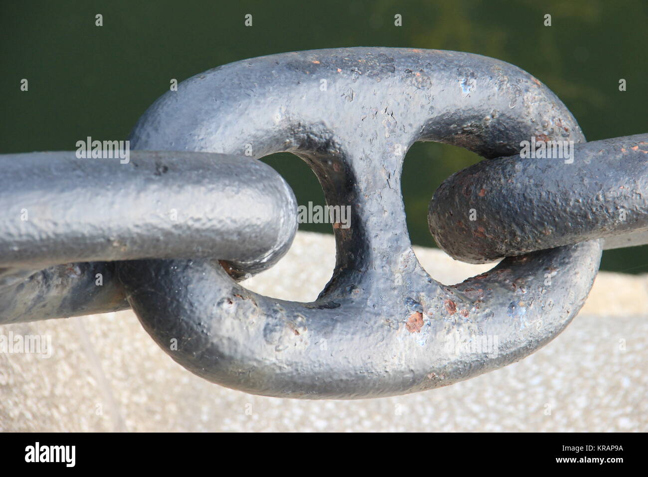 massive steel chain in port Stock Photo - Alamy