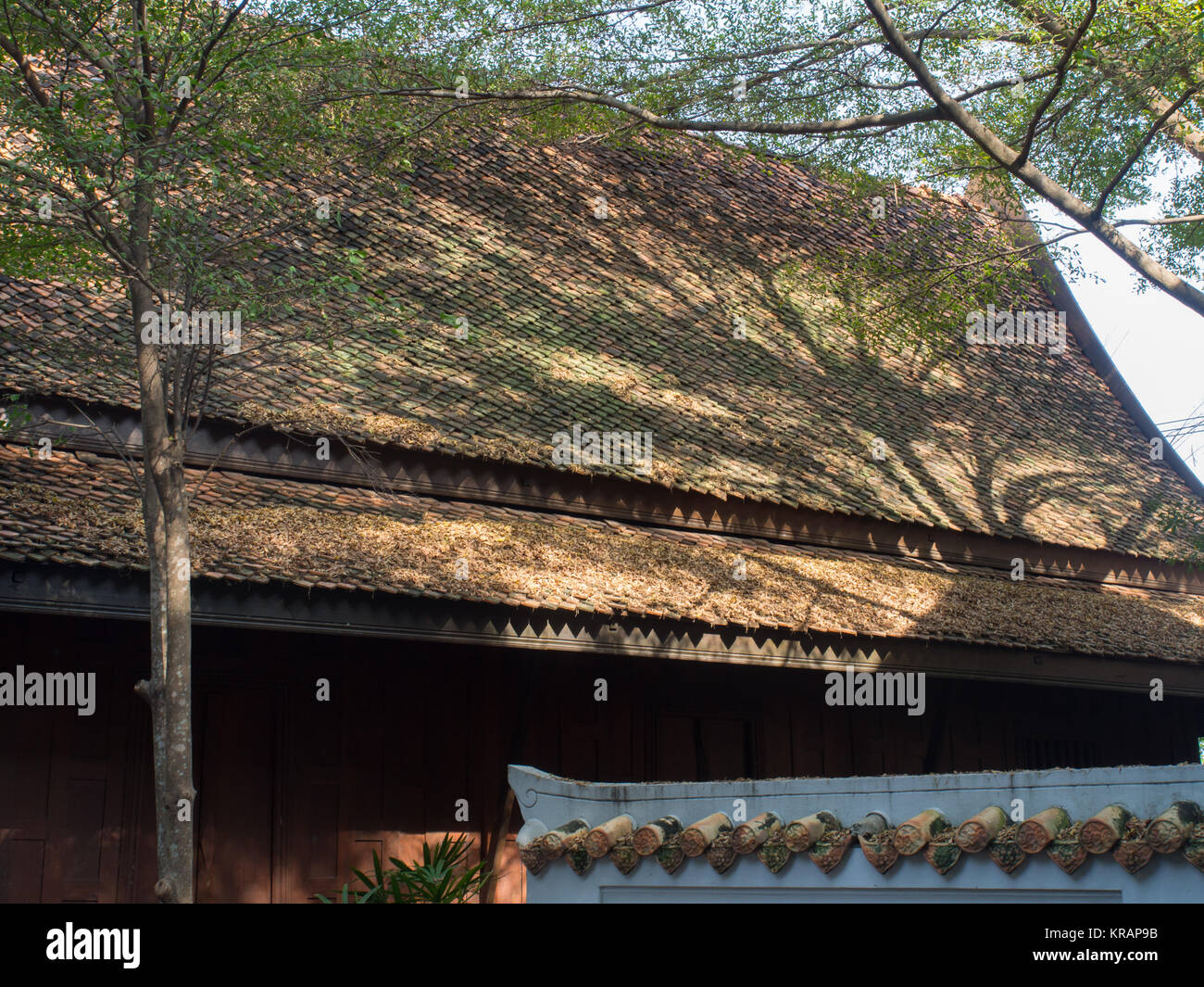 Thai Rooftop Architecture Stock Photo - Alamy