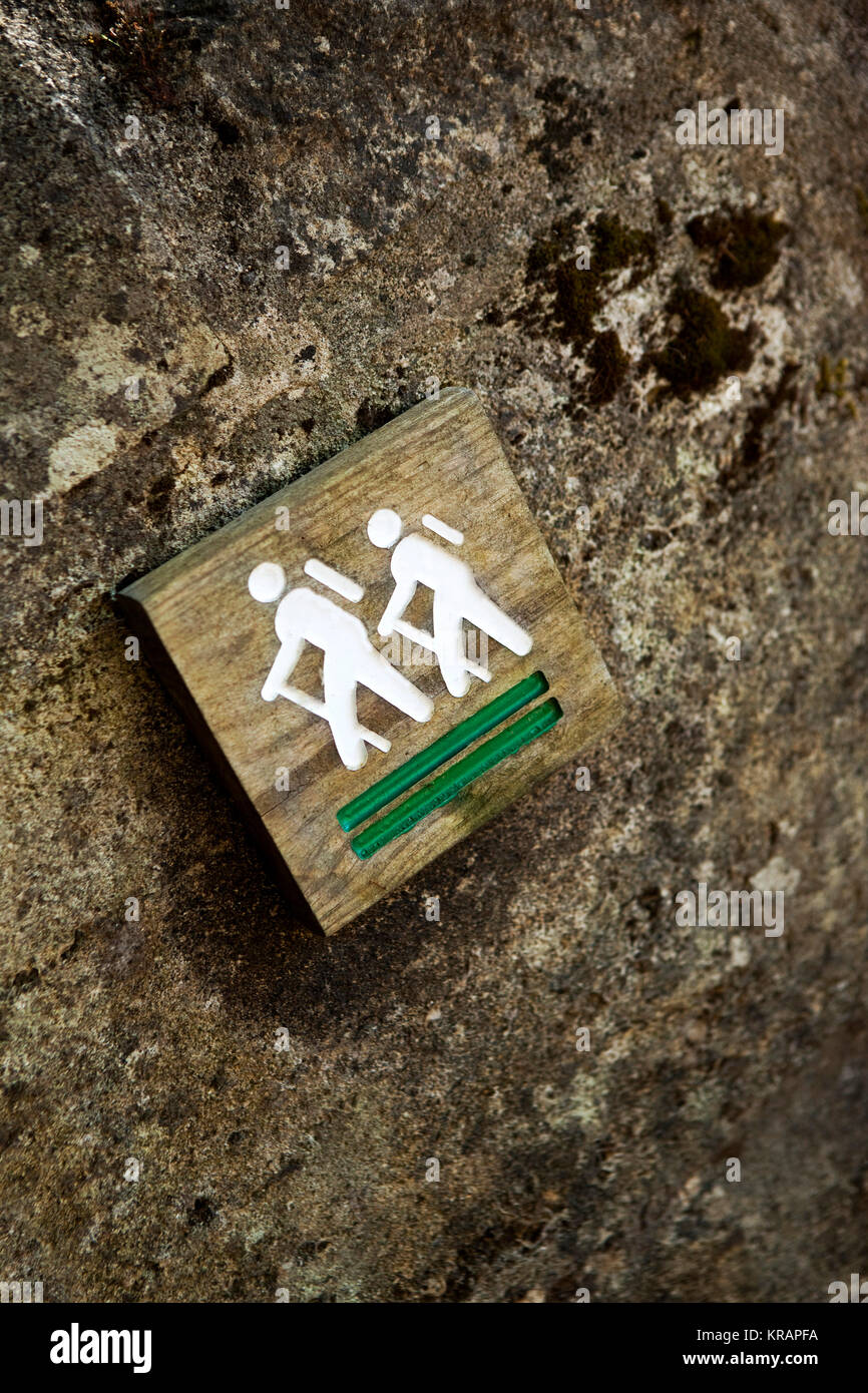 Sign of hiking Stock Photo - Alamy