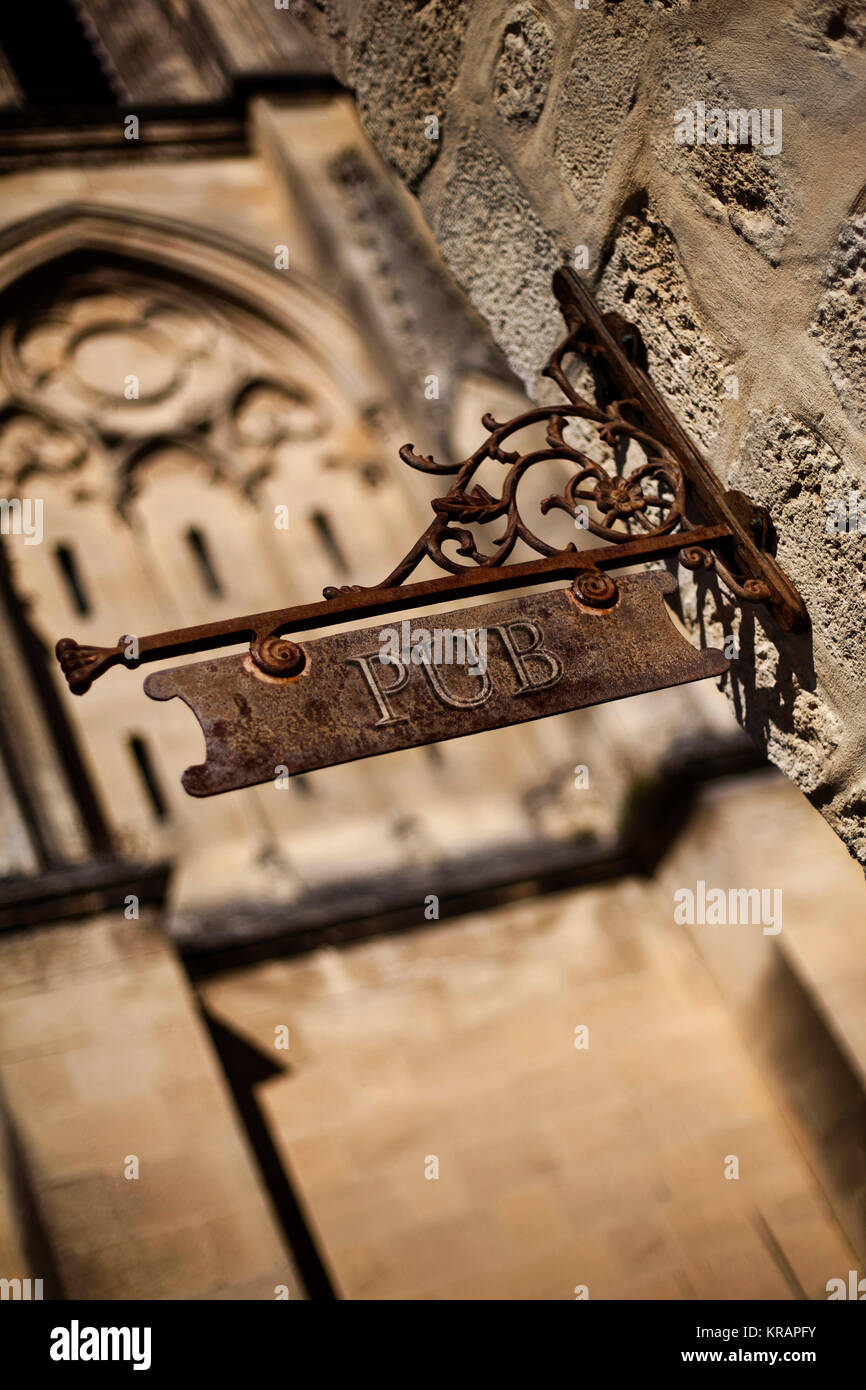 Rusty pub sign Stock Photo - Alamy