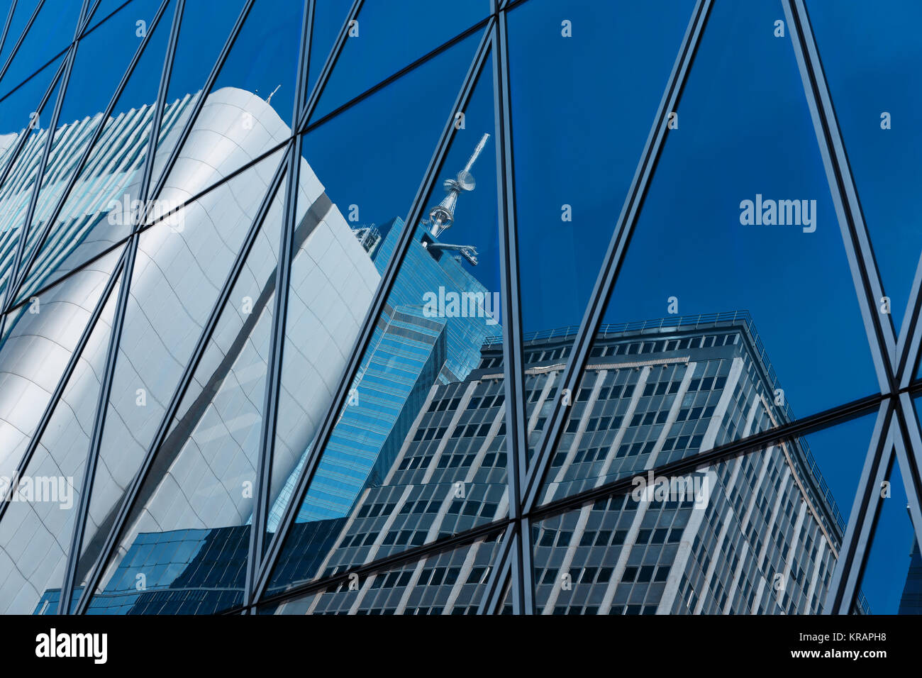 Mirrored office buildings Stock Photo - Alamy