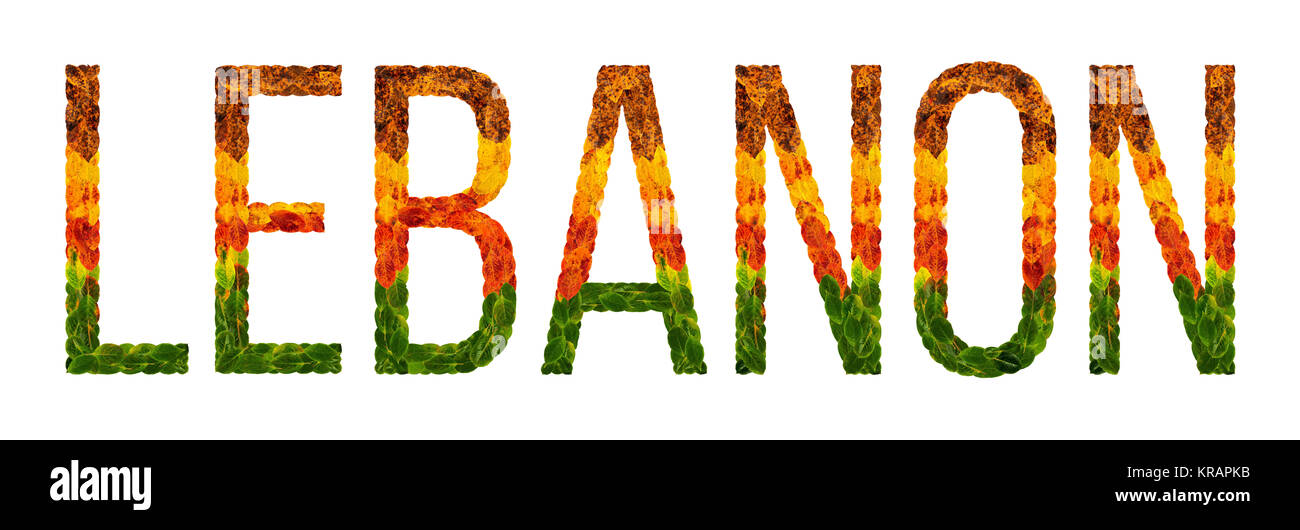 Lebanon name country word hi-res stock photography and images - Alamy