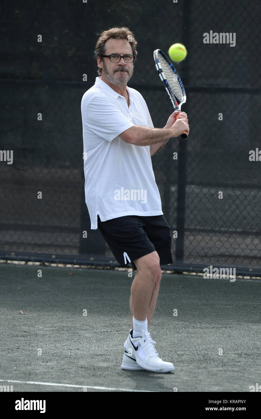 BOCA RATON, FL - NOVEMBER 20: Dennis Miller playing Tennis at The Boca ...