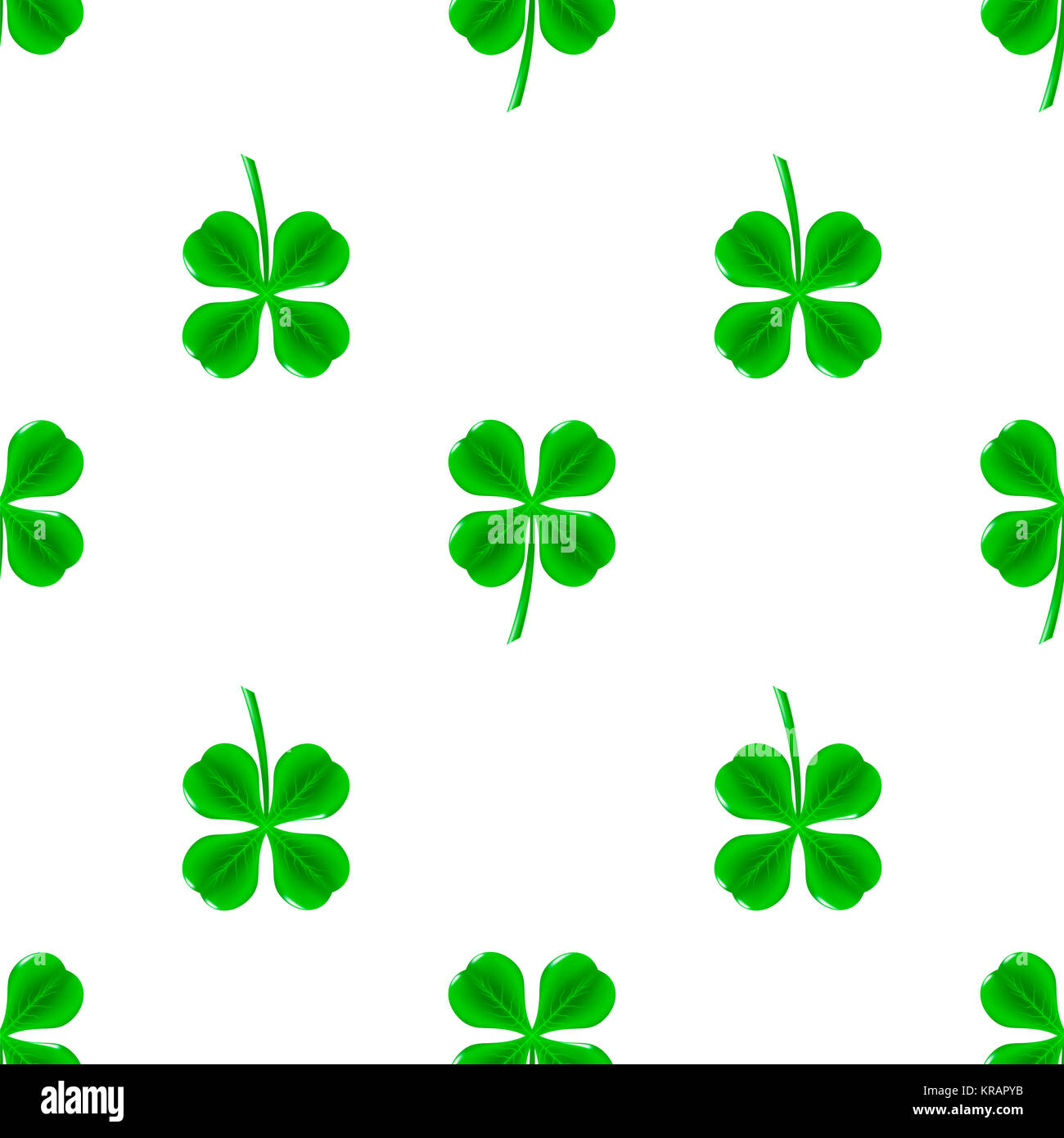 Green Clover Seamless Pattern Stock Photo - Alamy