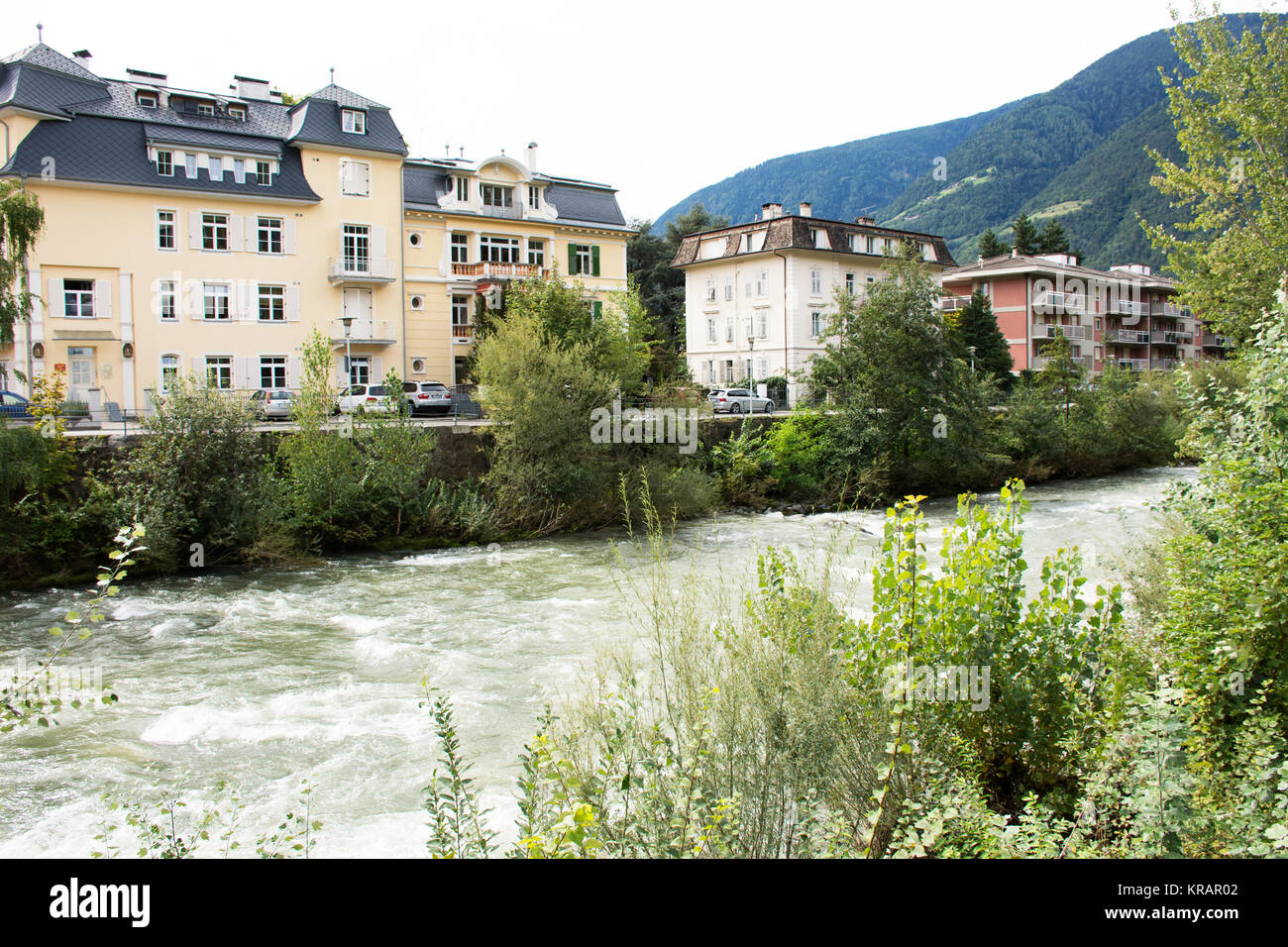 View cityscape and landscape with Classical building with flowing and ...