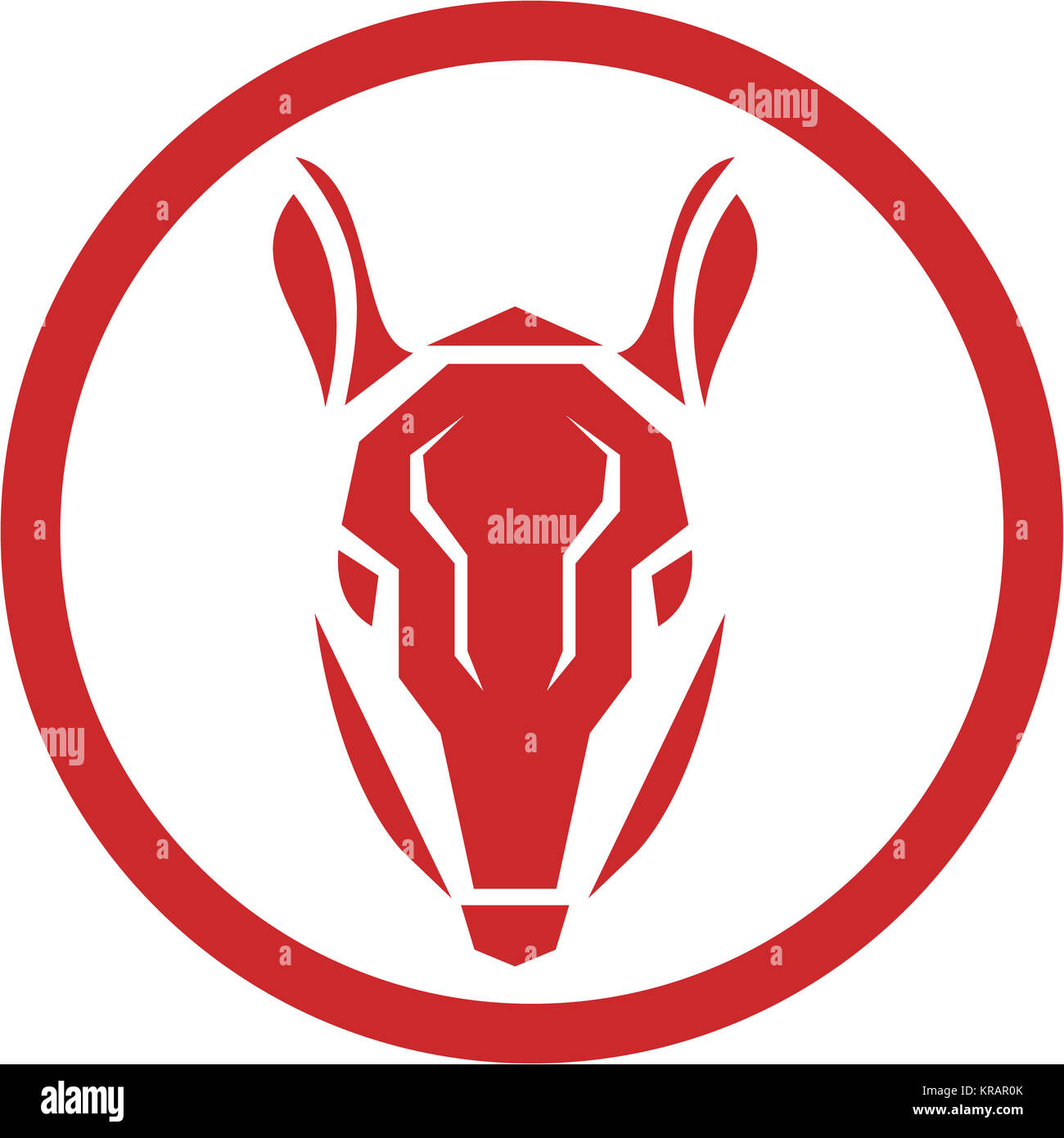 Armadillo Head Circle Retro Stock Photo - Alamy