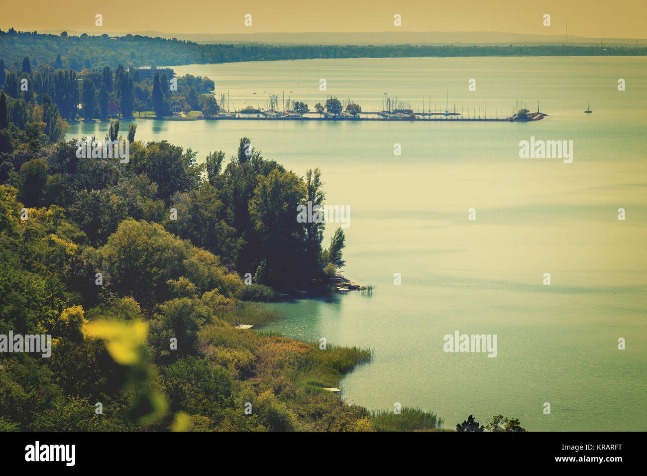 Beautiful landscape from the lake Balaton of Hungary Stock Photo - Alamy