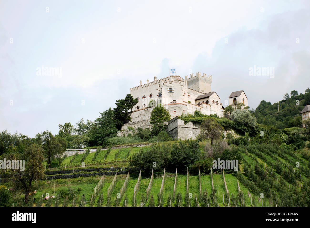View landscape of Castello di Castelbello or Schloss Kastelbell and ...