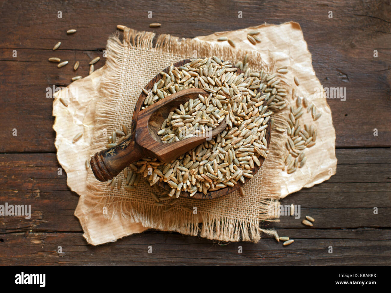 Dry Raw Rye Grain Stock Photo - Alamy