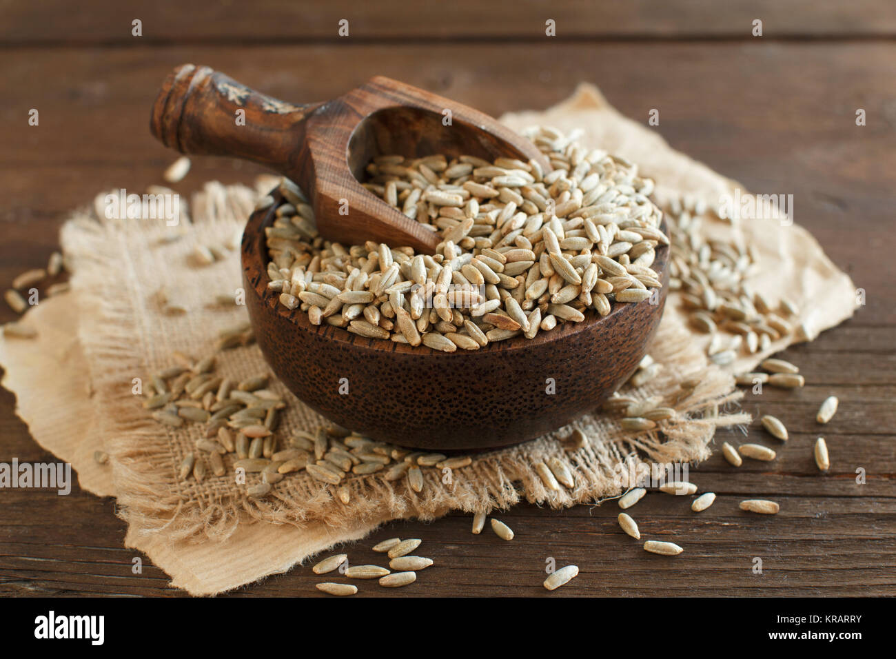 Dry Raw Rye Grain Stock Photo - Alamy