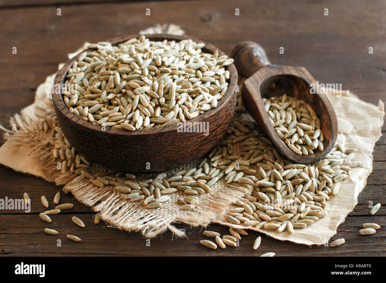 Dry Raw Rye Grain Stock Photo - Alamy