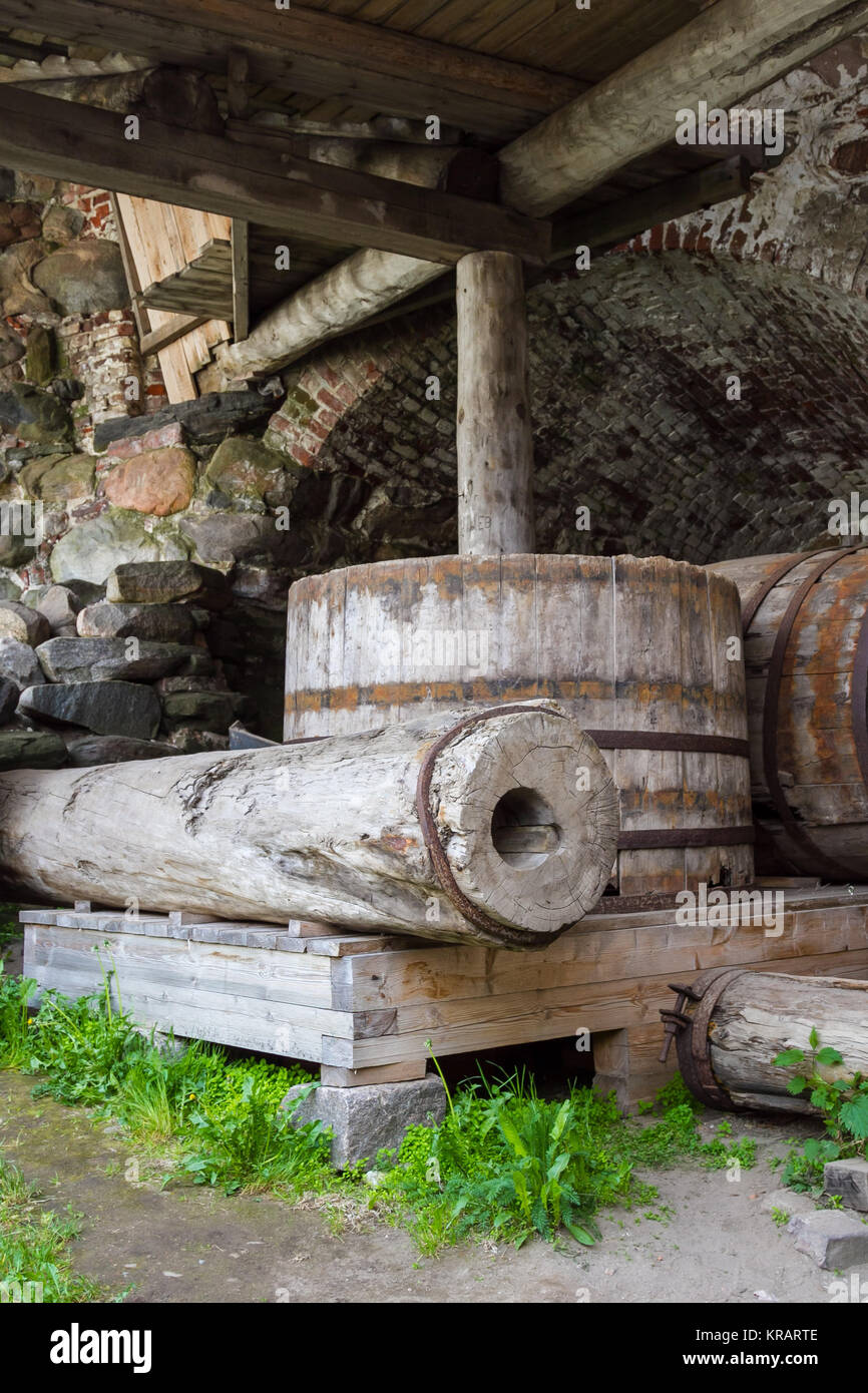 the old water pipes of solovetsky monastery,karelia,north of russia ...