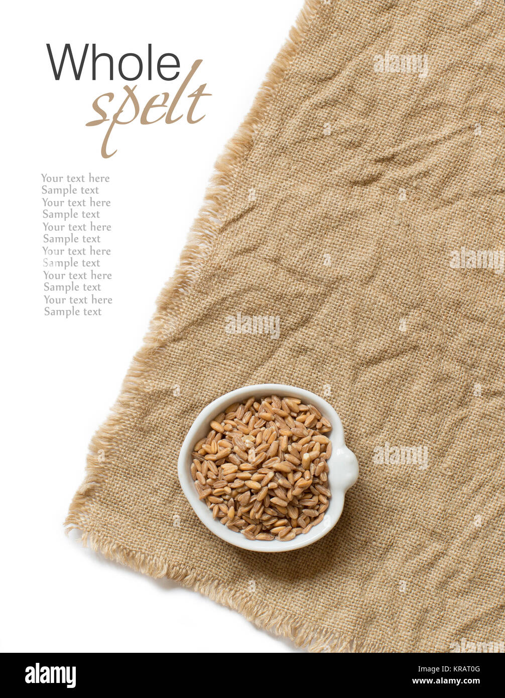 Whole unpolished spelt in a bowl Stock Photo - Alamy