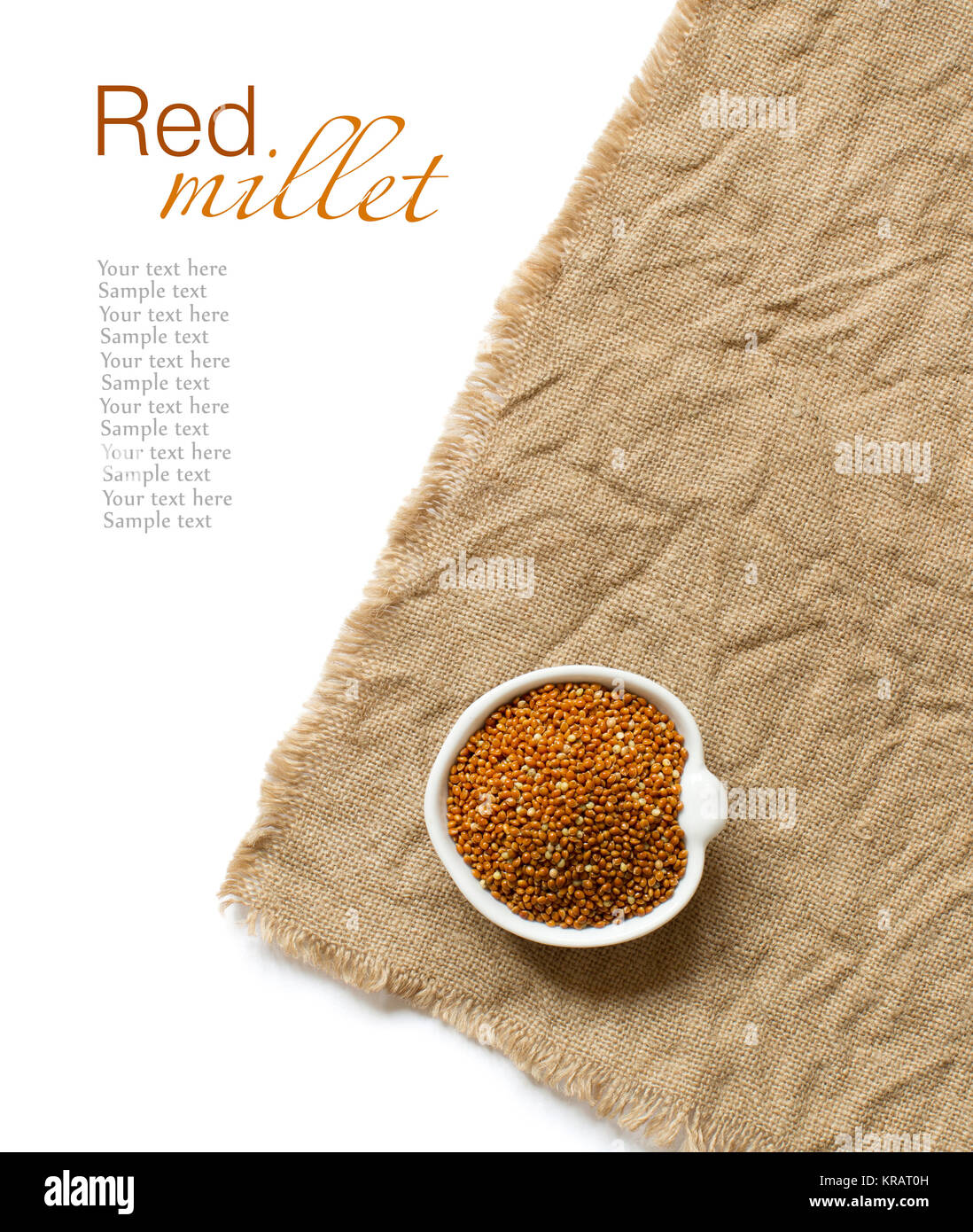 Raw brown millet in a bowl Stock Photo - Alamy