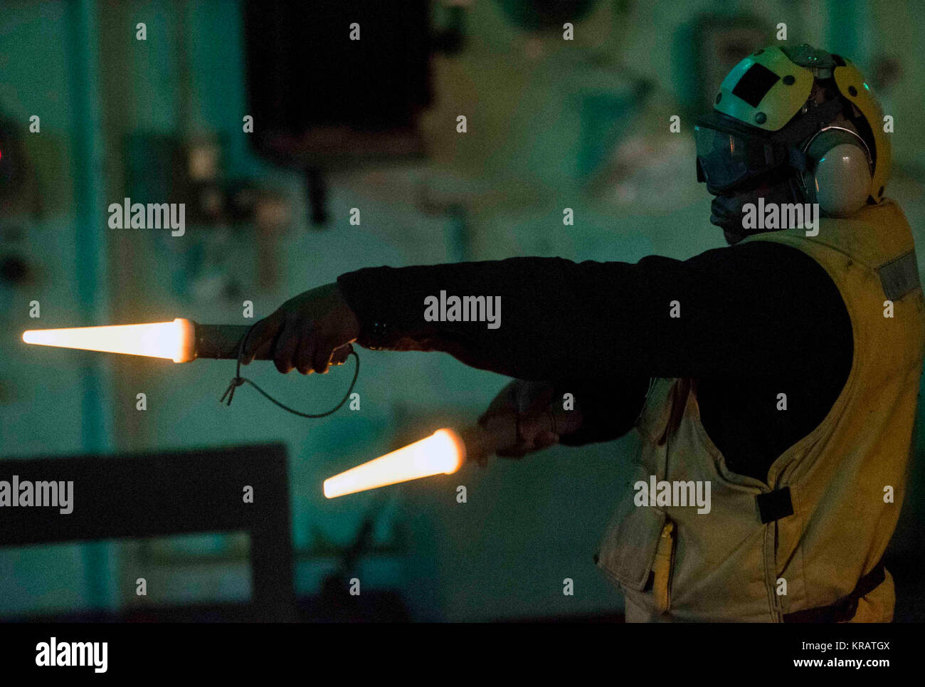 ATLANTIC OCEAN (Dec. 12, 2017) Boatswains Mate 2nd Class Julian Haylock ...