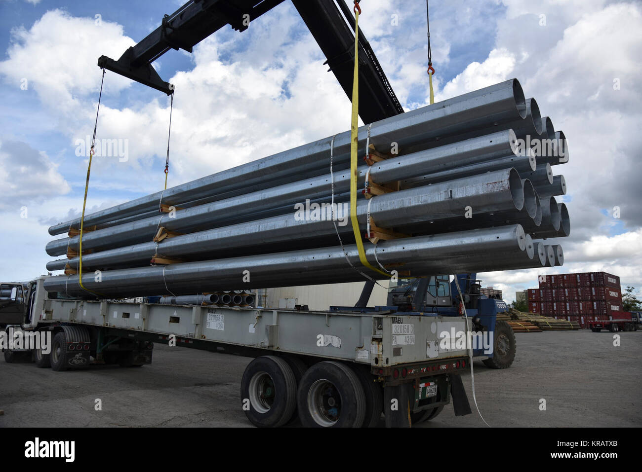 SAN JUAN, Puerto Rico - USACE officials oversee delivery of 894 steel ...