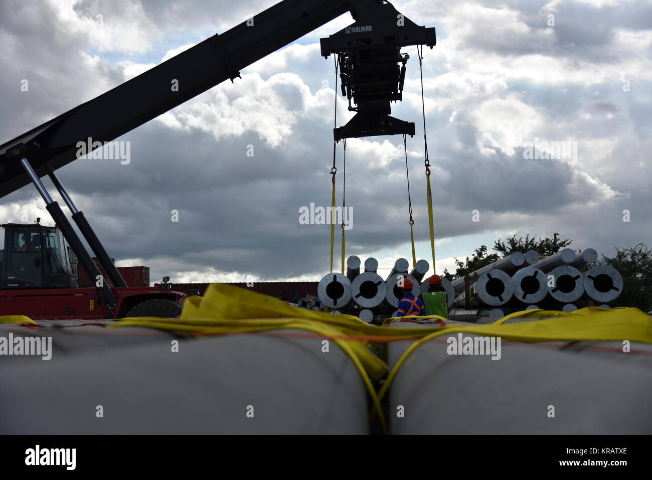 SAN JUAN, Puerto Rico - USACE officials oversee delivery of 894 steel ...