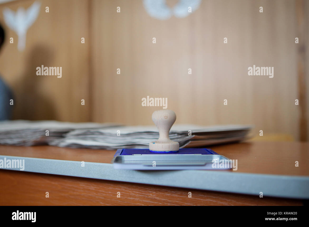 A voting stamp at a polling center Stock Photo - Alamy