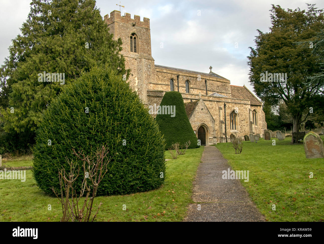 British Medieval Ancient Village Church Stock Photo - Alamy