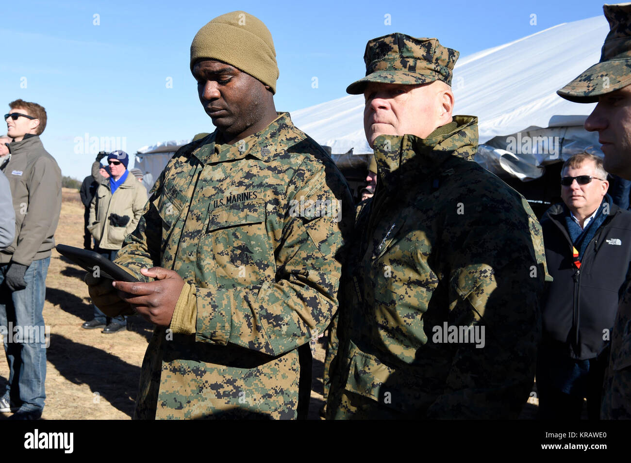 QUANTICO, Va. (Dec. 13, 2017) Sgt. Dionte Jones demonstrates to the ...