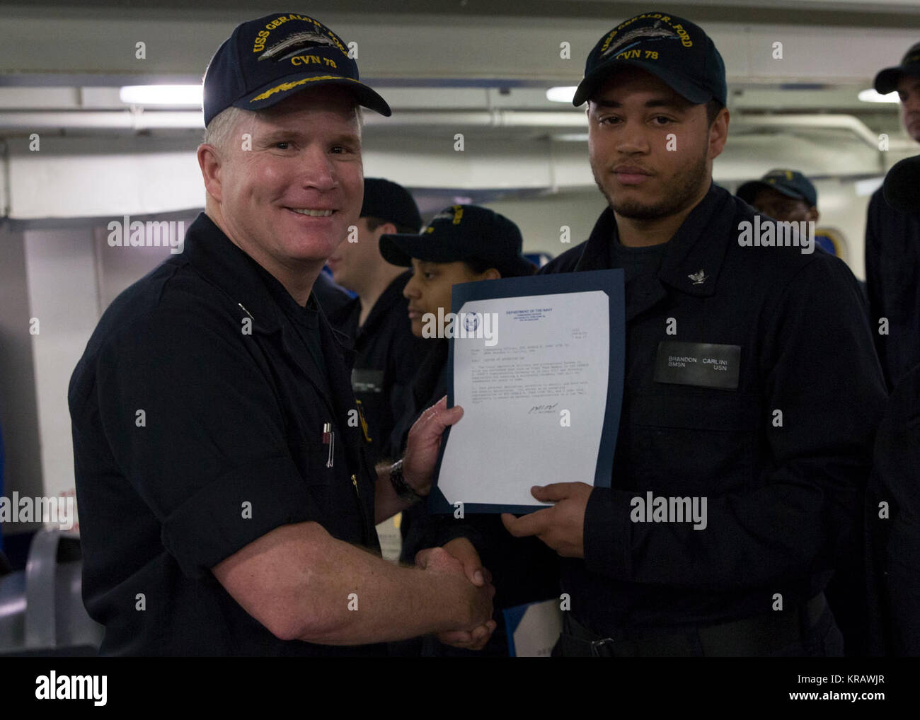 ATLANTIC OCEAN (Dec. 13, 2017) -- Boatswain's Mate 3rd Class Brandon ...