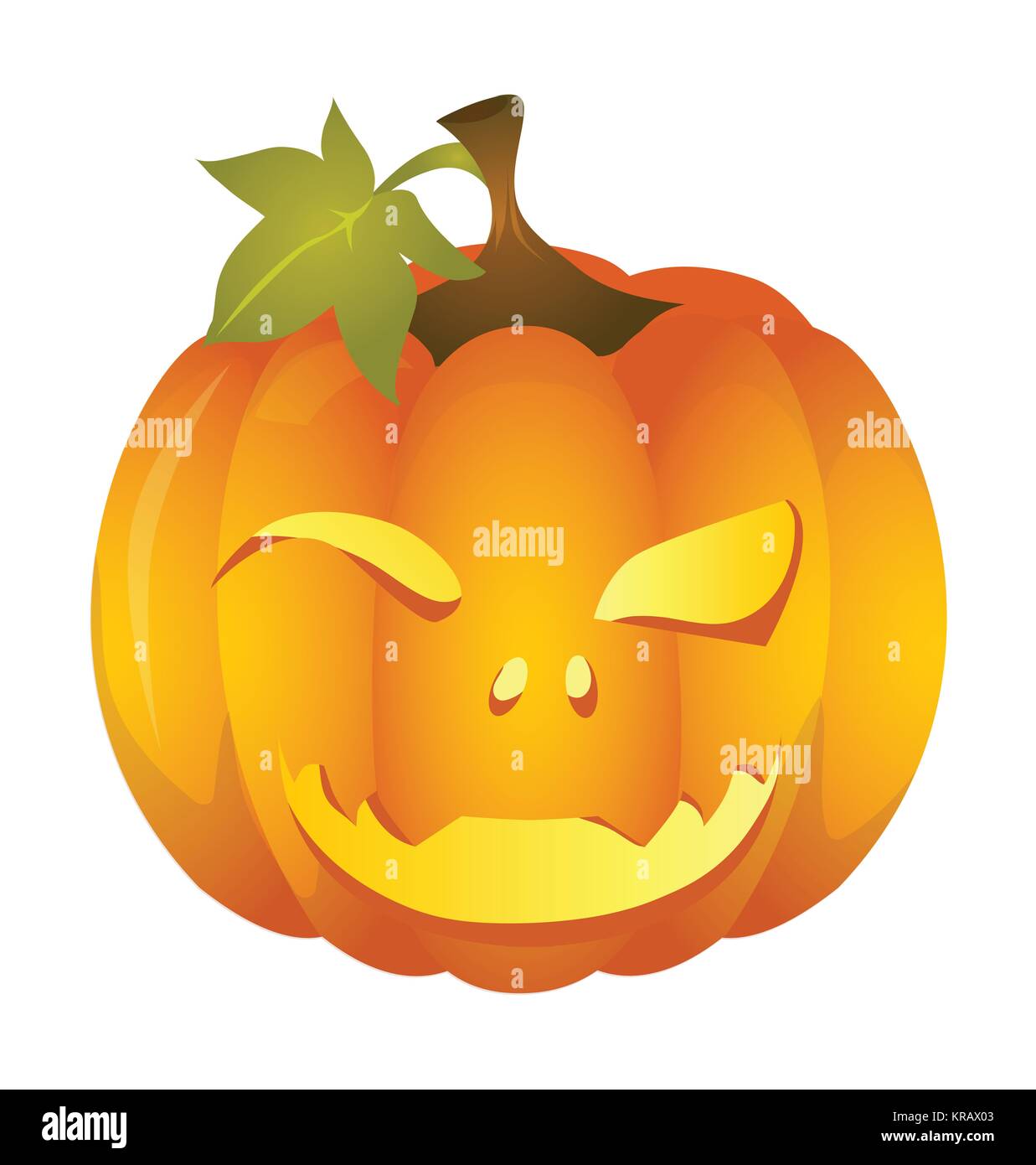 Halloween isolated terrible pumpkin Cut Out Stock Images & Pictures - Alamy