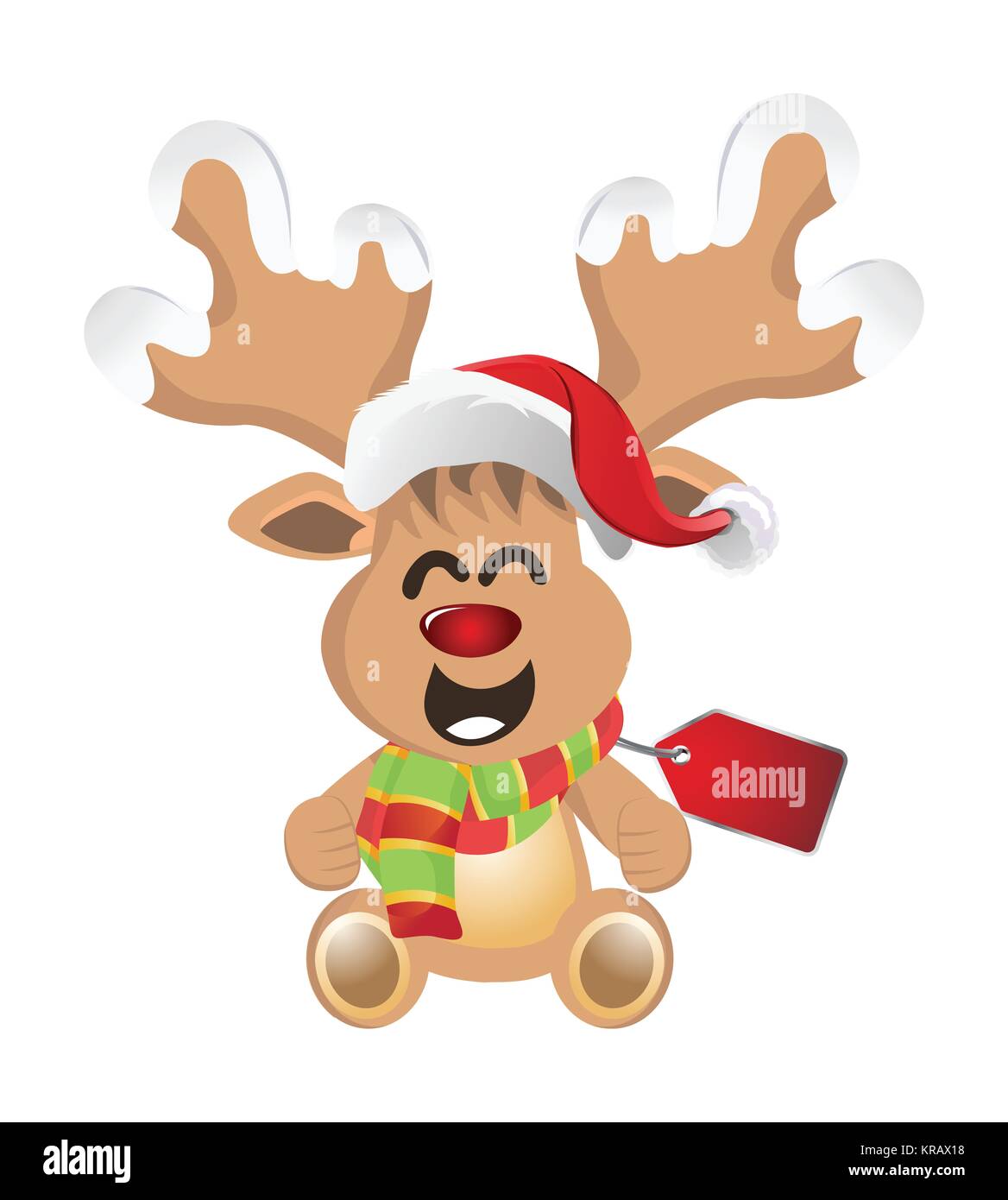 Cartoon reindeer with face emotions Stock Photo - Alamy