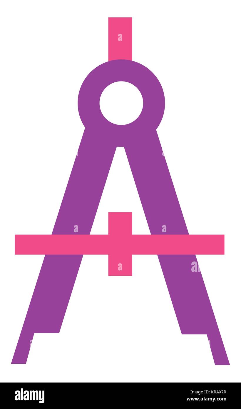 drawing compass on white background Stock Photo - Alamy