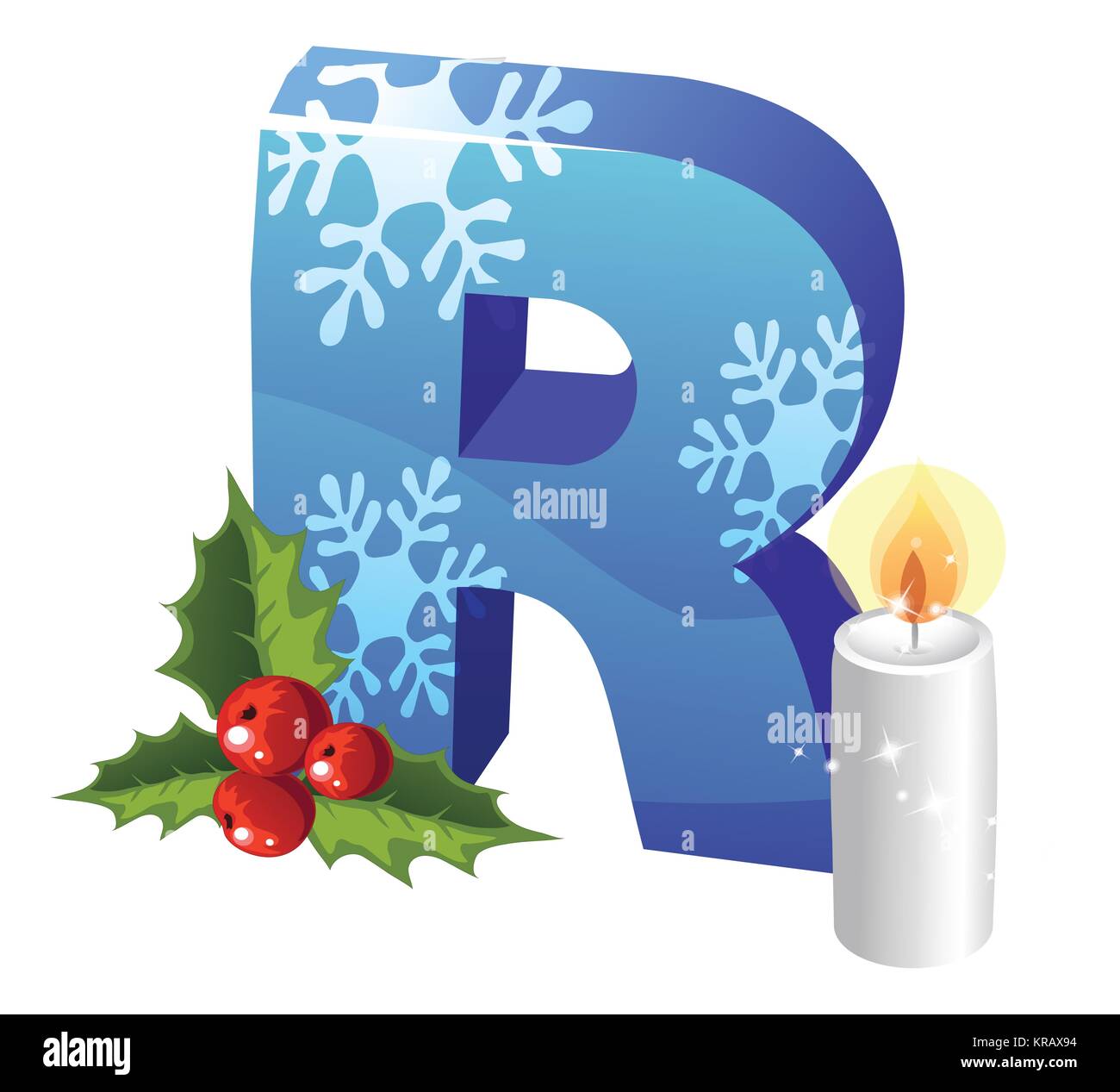 christmas theme font R Stock Photo - Alamy