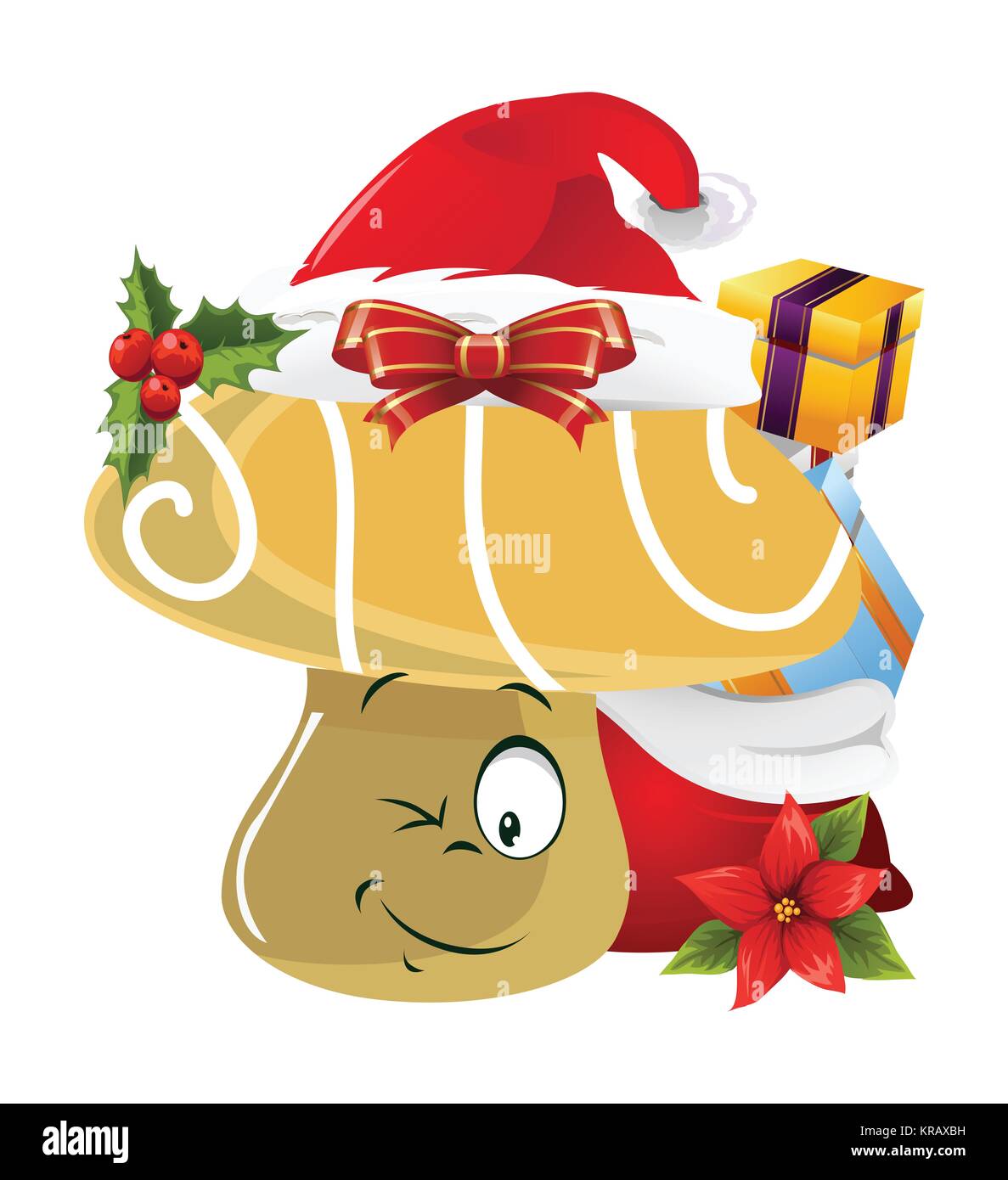 Christmas Cartoon face emotions Stock Photo - Alamy