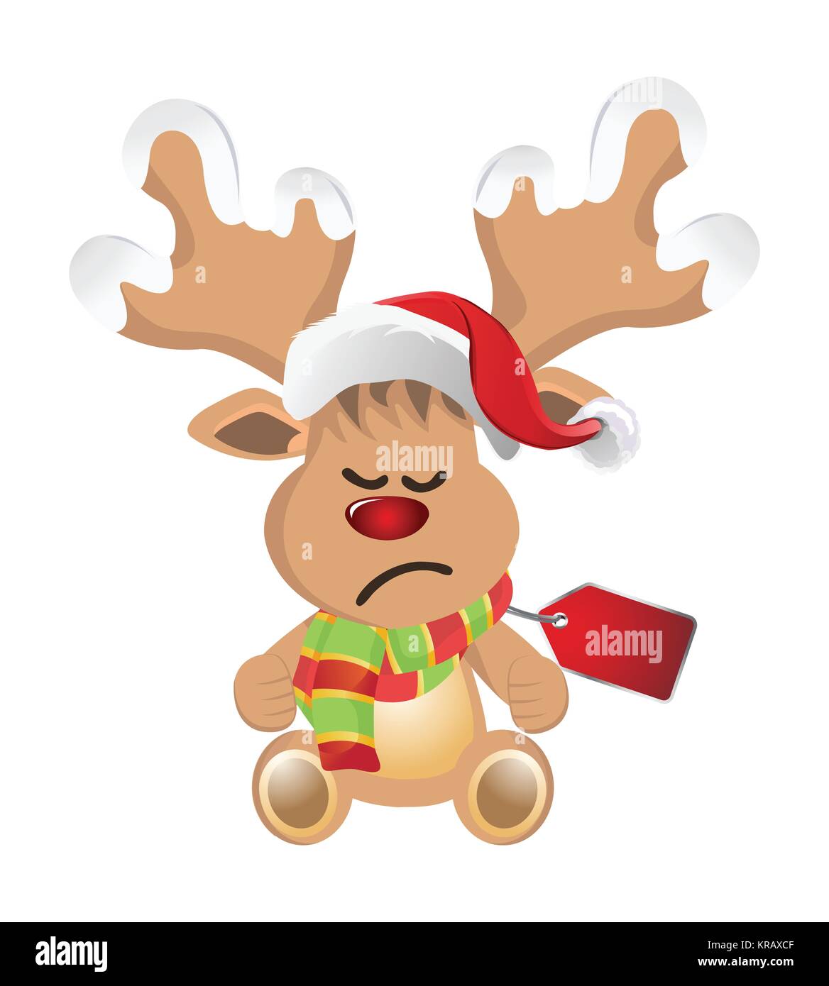 Funny reindeer fir tree Cut Out Stock Images & Pictures - Alamy