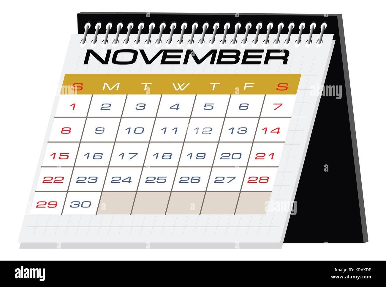 Desktop calendar design november Cut Out Stock Images & Pictures - Alamy