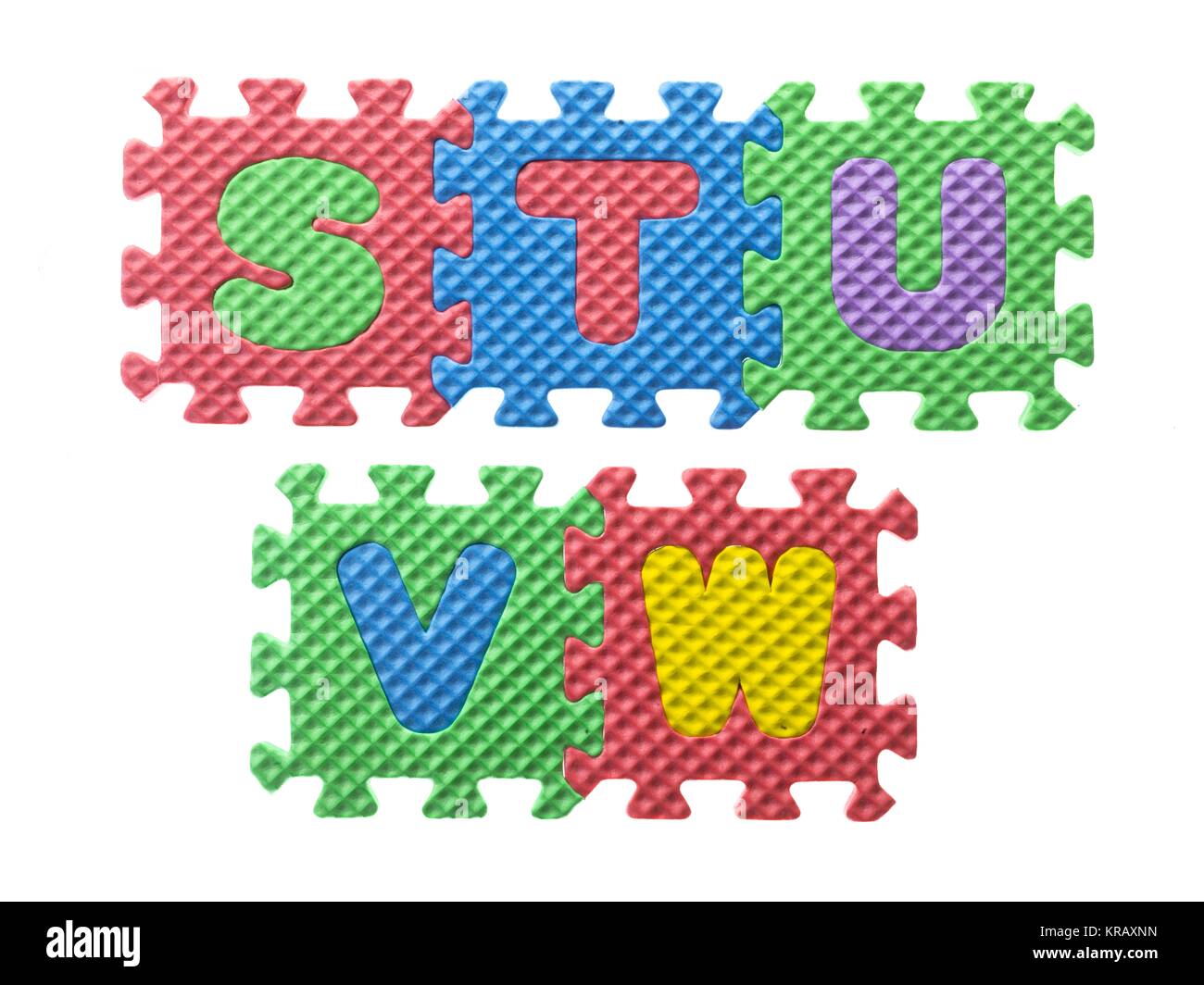 alphabets of rubber puzzle Stock Photo - Alamy